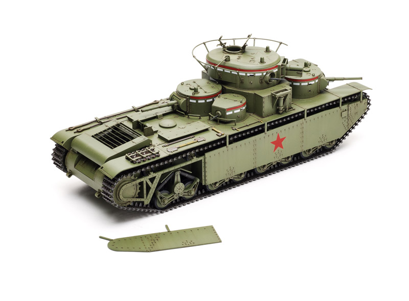 Tamiya Model Kits Zvezda 1:35 Scale T-35 Heavy Tank Model Kit ...